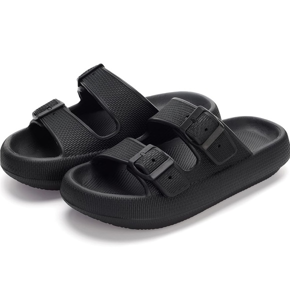 WHITIN | Shoes | Whitin Mens Slides Double Buckle Adiustable Thick Sole ...